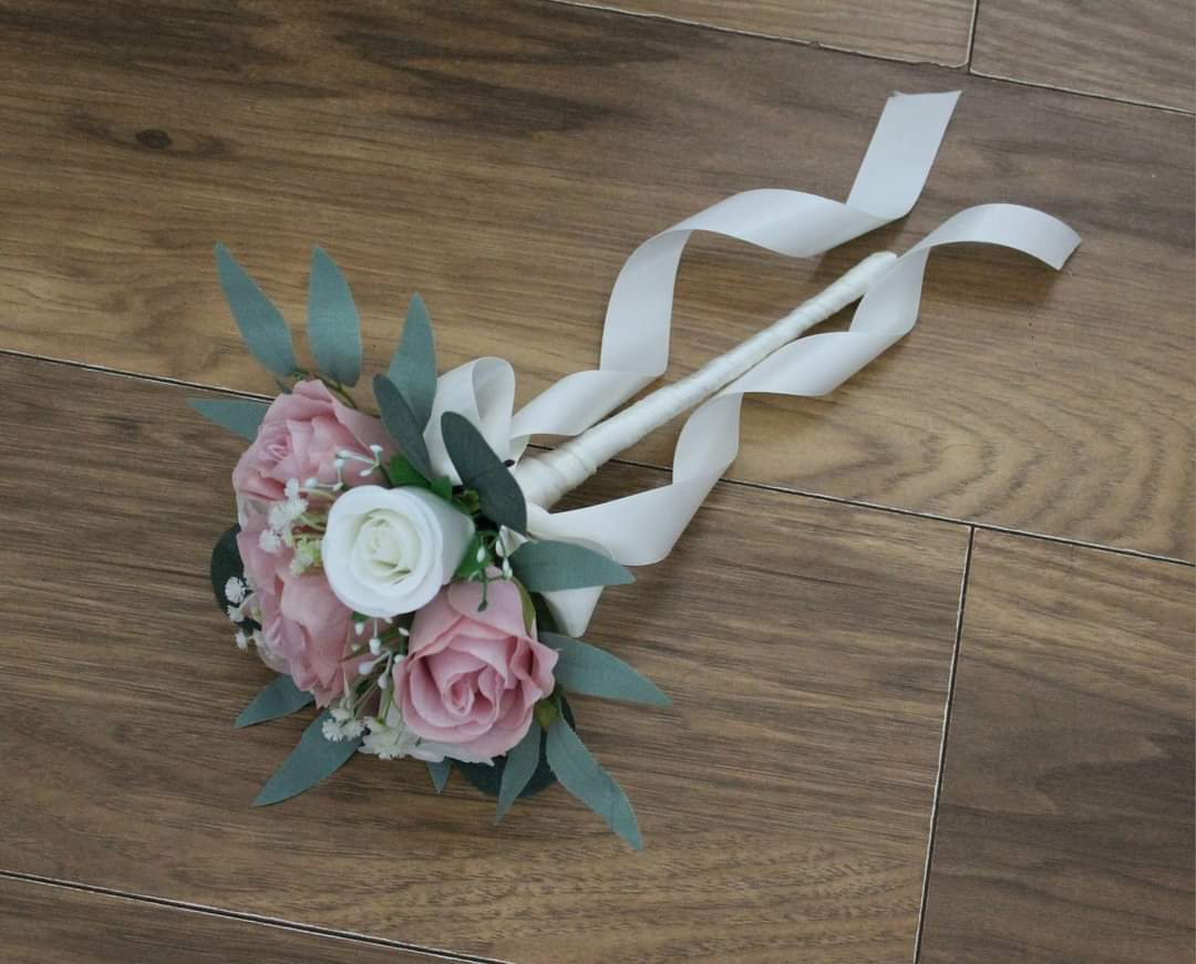 The Stephanie Flower Girl Wand – Special Day Bouquets